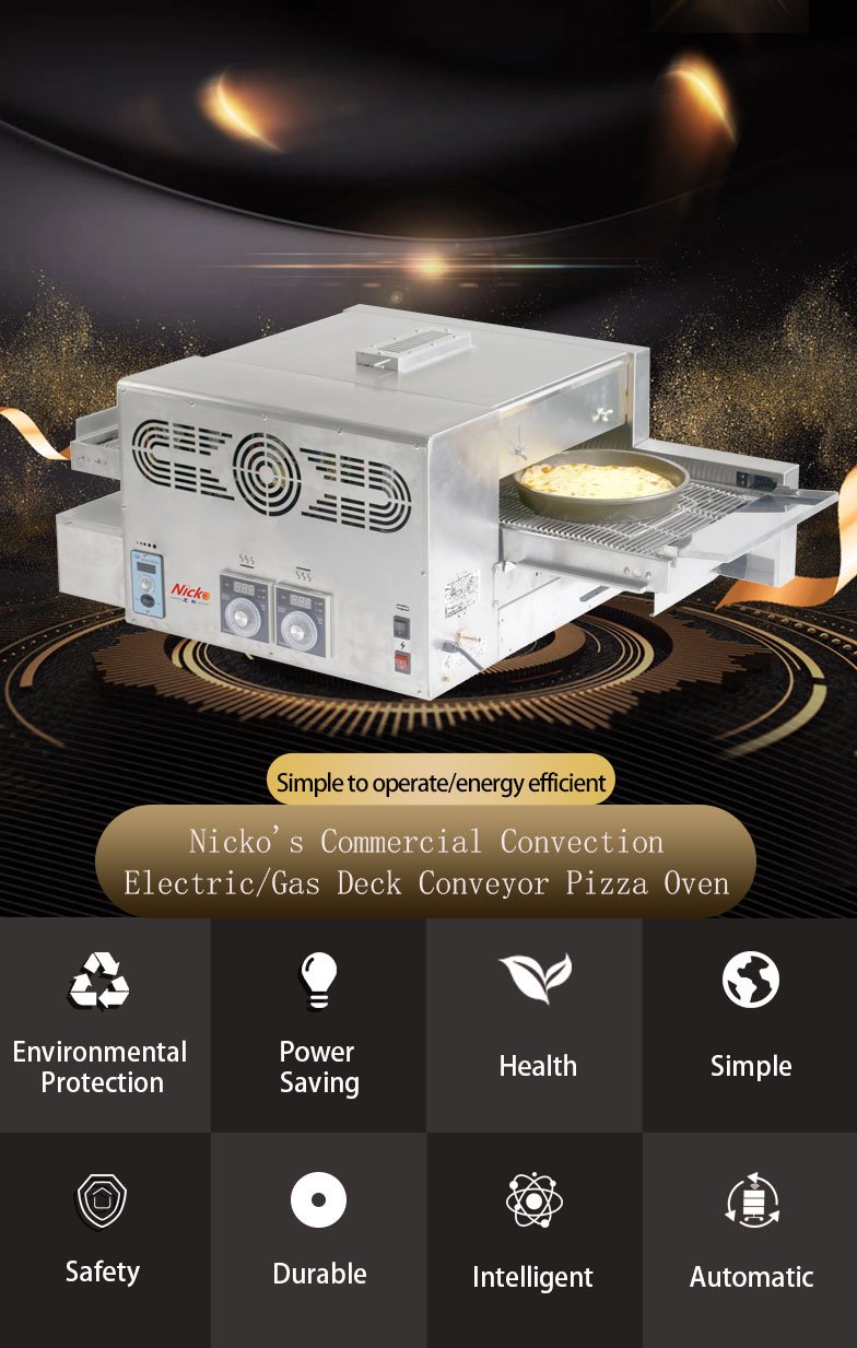 Nicko Convection Electric/Gas Deck Conveyor Pizza Oven